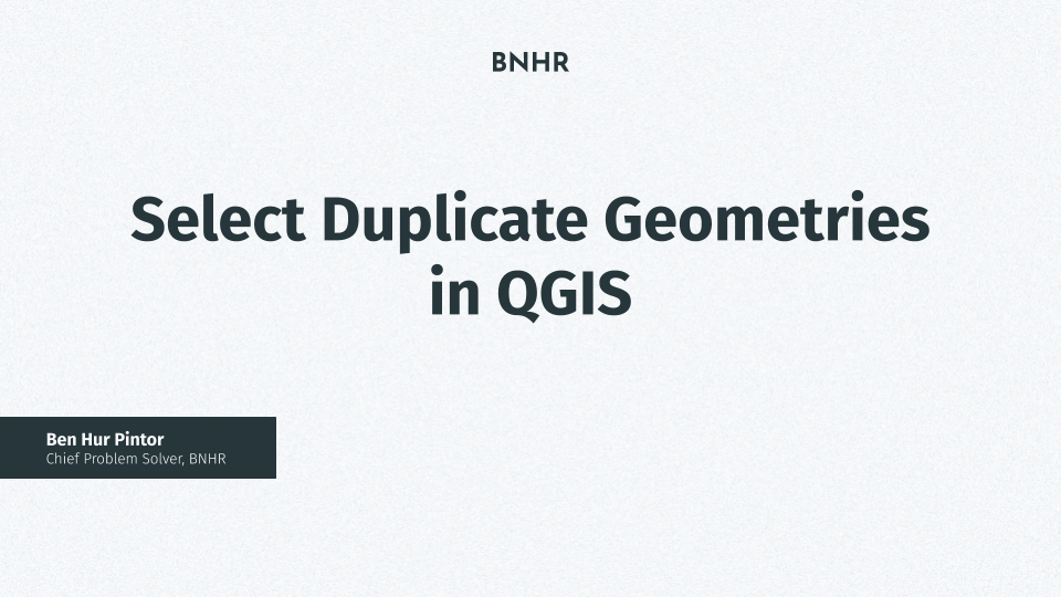 Select duplicate geometries from a layer in QGIS - BNHR Select duplicate geometries from a layer in QGIS - BNHR
